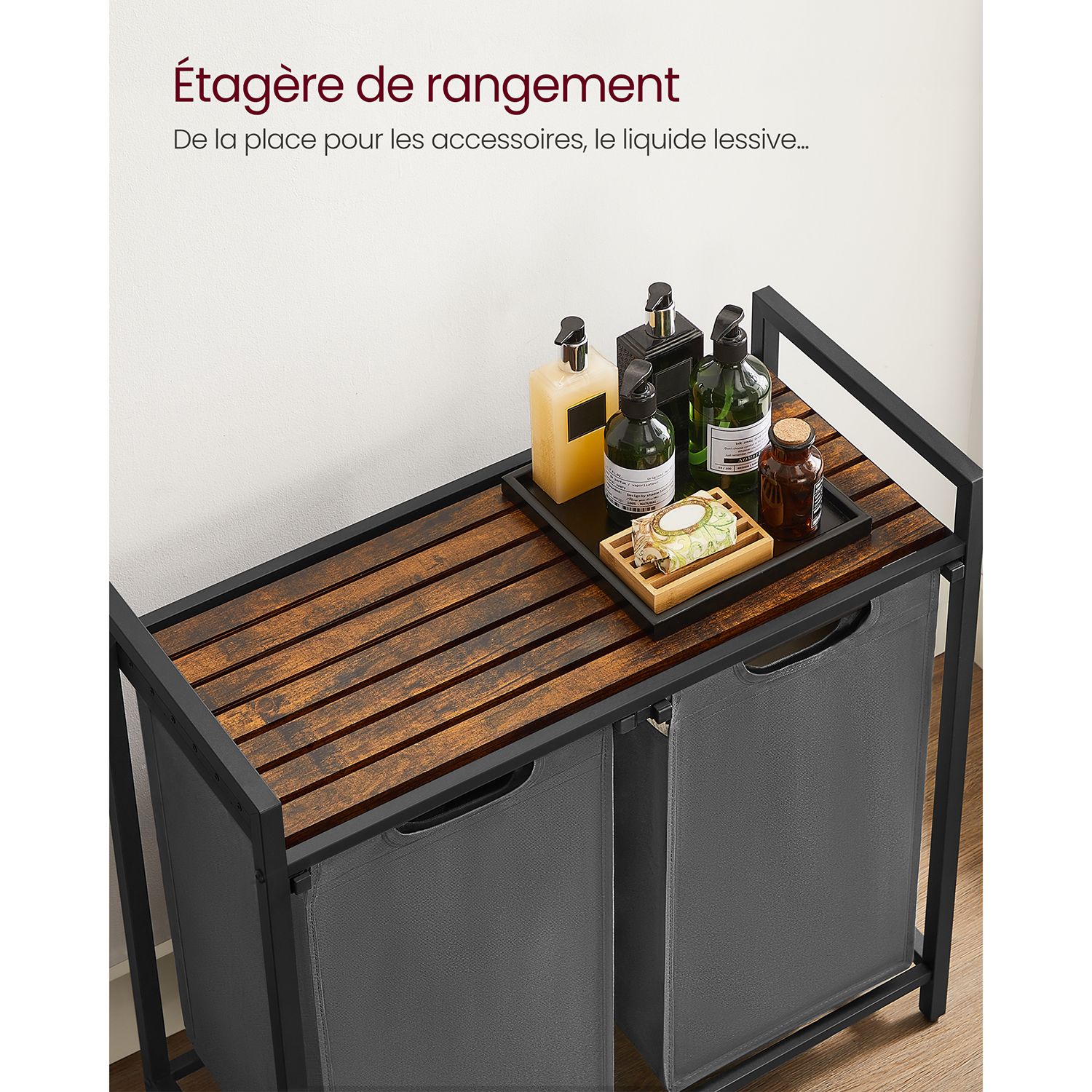 Panier à linge 2 compartiments | VASAGLE